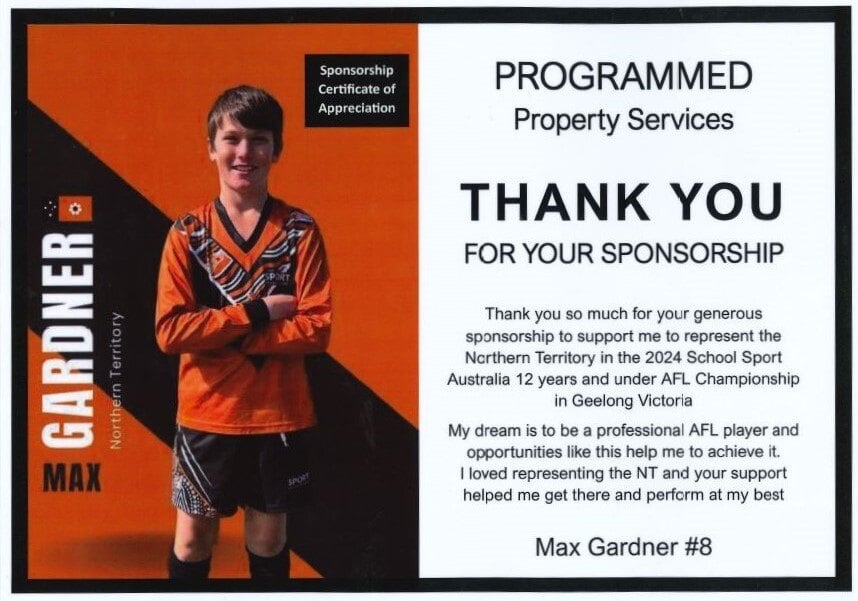 Supporting Max's magic footy moment with Property Services