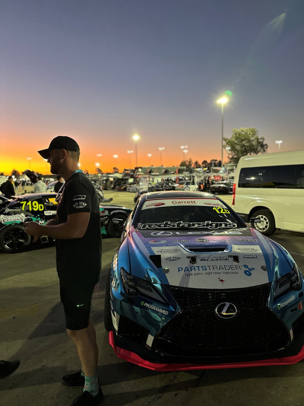 Programmed pro drifter races Down Under